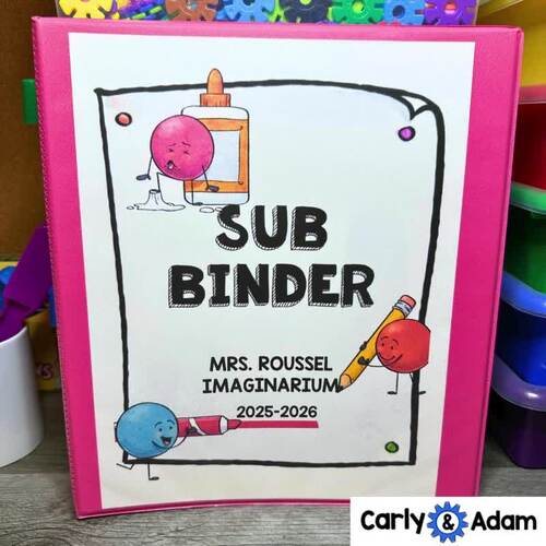Elementary STEM Sub Binder Lesson Plan Organization | TPT