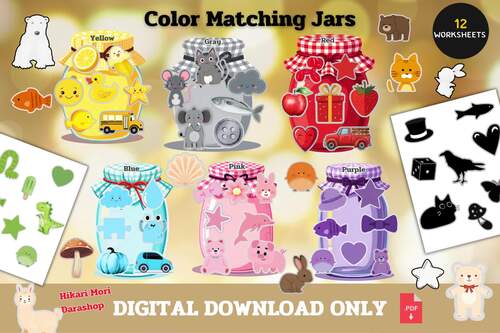 Color Sorting Activity - Printable Color Matching Jars for Toddlers ...