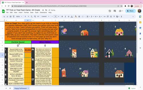 Trick or Treat Digital Game | 4th Grade Place Value, Rounding, & Estimation