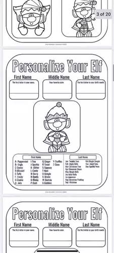 Adopt An Elf- Fun Mathematics and E.L.A Christmas Activities- Writing ...