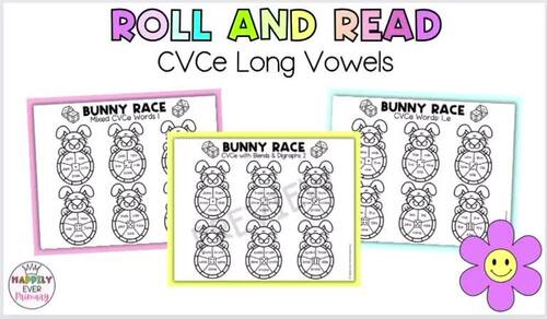 Spring Roll and Read Phonics Games | Long Vowel CVCe Magic E | TPT