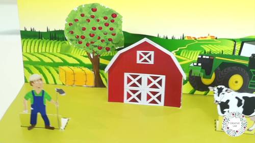 Farm Animals Pop Up Art Activity Craft by Creative Lab | TPT