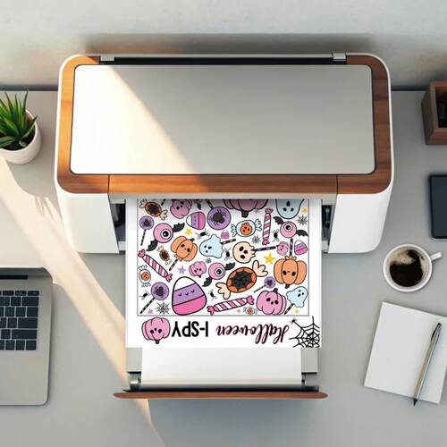 Cute Pastel Halloween I Spy Game for Kids | Pink Purple Printable Activity