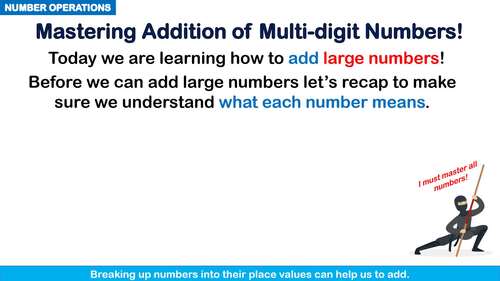 Adding Multi Digit Numbers Powerpoint Slides Grades 3 6 Teaching