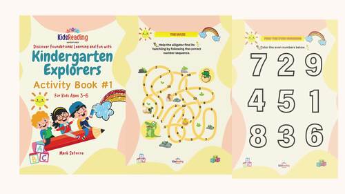 Kindergarten Explorers: Activity Book #1 by Kids Reading Adventures LLC