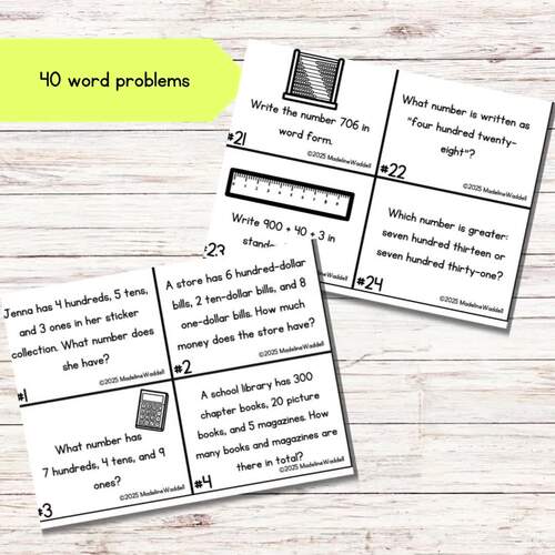 2nd Grade Place Value & Number Sense Task Cards -Skip Counting ...