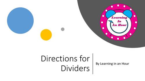 Dividers by Learning in an Hour | TPT