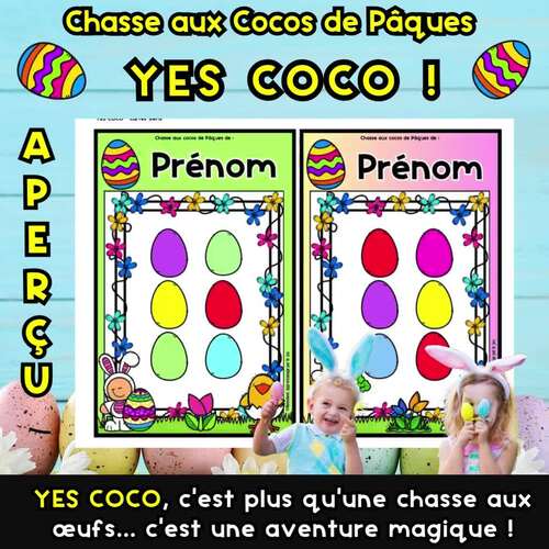 Chasse aux Cocos de Pâques : YES COCO ! by Nemoland - Apprentissage par ...