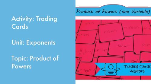Task Cards: Product Property of Exponents (One Variable) by Laracos