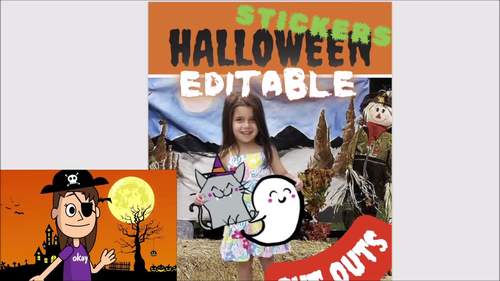 Halloween EDITABLE Name Tags Stickers Posters classroom decor or ...