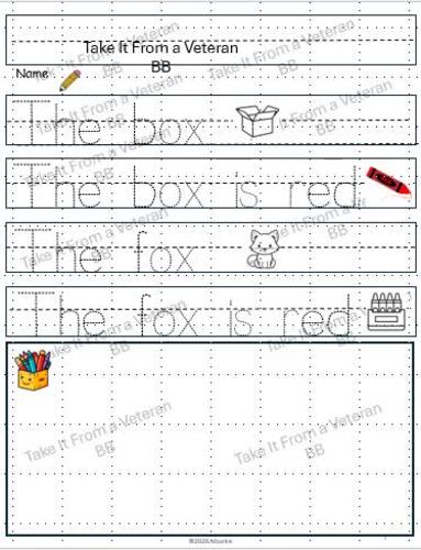 Preschool Kindergarten Literacy Fry Sight Words 1-25 Comprehension ...