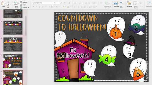 Countdown to Halloween - 5 Day Countdown to Halloween | TPT