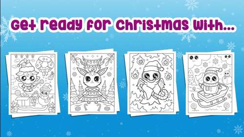Christmas Kawaii Kingdom 3: Christmas Coloring Pages + Holiday Craft ...