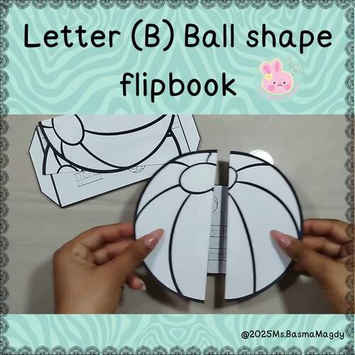Letter (B) craft/activity Ball shape flipbook for kindergarten and ...