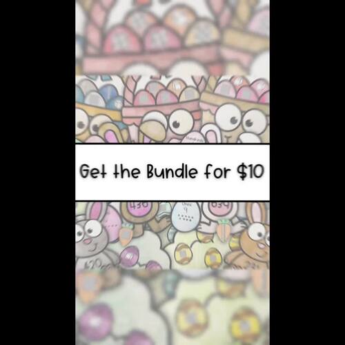 Easter Math Craft Bundle | Place Value (Base Ten Blocks) by Typically Techy