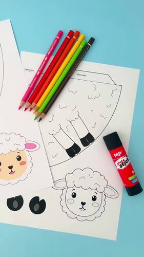 Spring Craft Paper Sheep Puppet, Low Prep Farm Animal Printable Cut ...