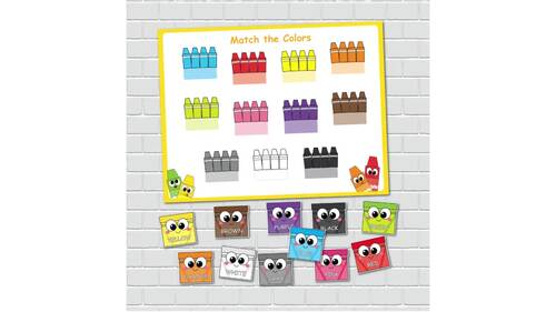 Crayons Color Matching Activity for Kids, Color Printables, Special ...