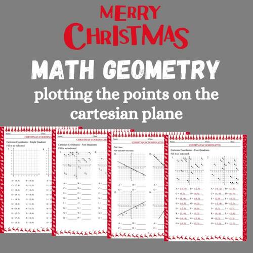 Christmas Math Geometry: Plotting Points on a Cartesian Coordinate Plane