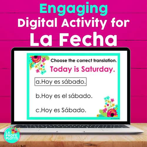 Digital Task Cards for La Fecha | Days, Months, Dates | Boom | Distance ...