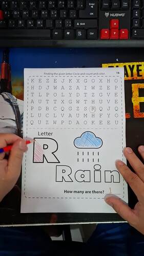 Finding and Coloring English Letter -NEU008 by Pixel Craft | TPT