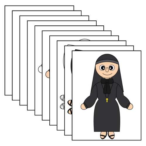 St Frances Cabrini Paper Bag Puppet Printable Activity, Catholic All ...