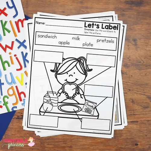 Back to School Kindergarten Writing Centers | August & September Apple ...