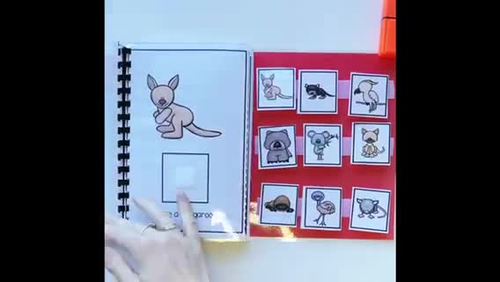 AUSTRALIAN ANIMALS Interactive Adapted Book for Autism & Special Ed