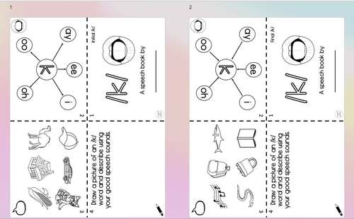 K and G Articulation Activities - Foldables by kendallpatrickslp