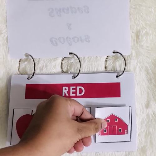 Colors and Shapes Mini Activity Book, Travel Size Book, Toddler Quiet Book