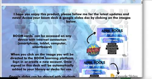 April Fools Themed Problem Solving Language Packet | TPT