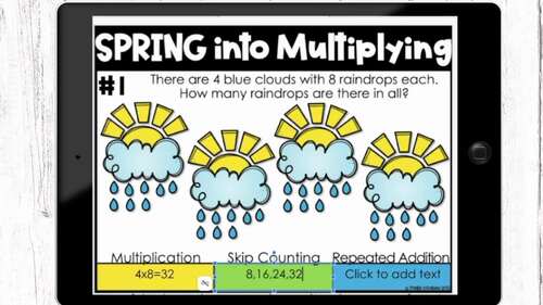 Spring Multiplication & Division Word Problems For Making Equal Groups ...