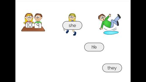 Objective and Subjective Pronouns Interactive Boom Cards for Speech Therapy