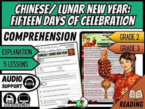 Chinese / Lunar New Year | Reading Comprehension | Grade 2/3 | TPT