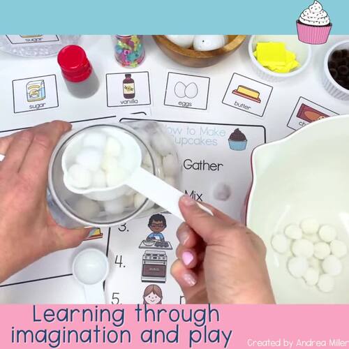 Bakery Dramatic Play | Baking Cupcakes Pretend Play Center for Prek ...