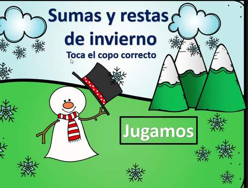 Jugamos con sumas en Invierno | Power Point | Spanish Resource | TPT