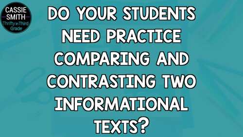 Paired Passages with Doodle Sheets BUNDLE Compare Contrast Paired Texts