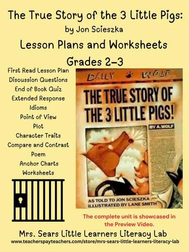 The True Story of the Three Little Pigs Book Companion | Reading