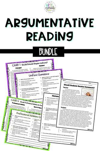 Argumentative Reading BUNDLE by Write Moments | TPT