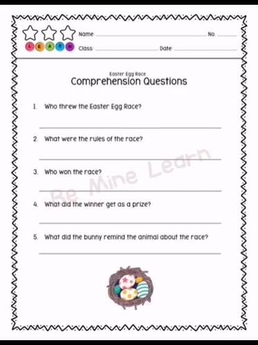 Easter Reading Comprehension and Writing Prompts ║with Answers by Be ...