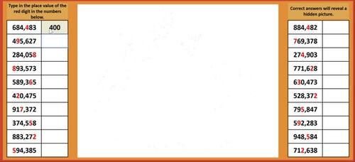 Digital Pixel Art NO PREP - Pumpkin House Place Value Google Sheets