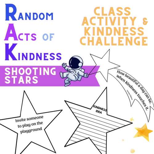 Acts of Kindness Shooting Stars Activity, Bulletin Board, Class Challenge
