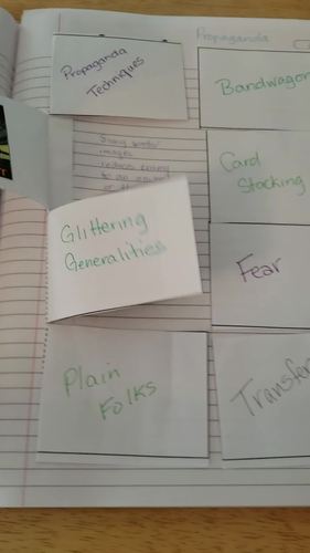 Interactive notebook page - Propaganda by History - more than just dates