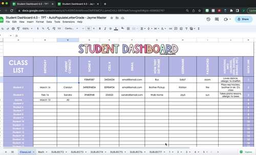 ULTIMATE Student Dashboard | All Data Tracking in ONE PLACE | Google ...