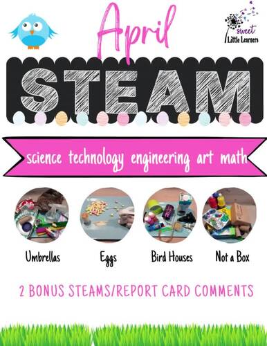 April STEAM Challenges for Ontario FDK & US Common Core Kindergarten ...