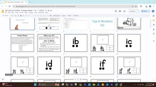 VC Word Cut & Paste Emergent Reader Booklet | Phonics Worksheets ...