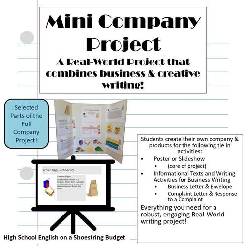 Mini Company Project Create a Company | Real World and Creative Writing