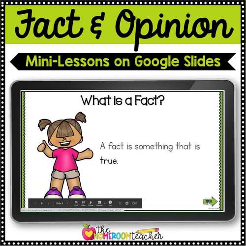 Fact and Opinion Activites and Lesson Plans Unit on Interactive Google ...
