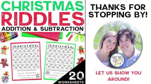 Double-Digit Addition & Subtraction Christmas Riddles Worksheets | Math ...