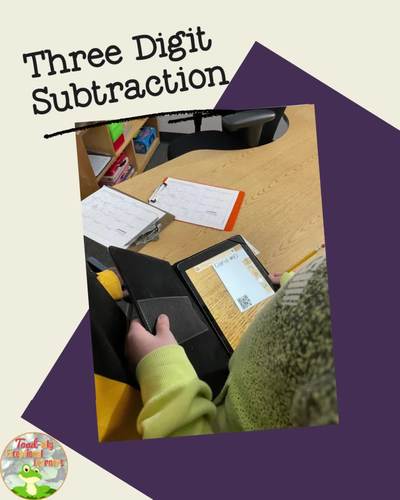 Three Digit Subtraction - SCOOT w/ QR Codes by Toad-ally Exceptional ...
