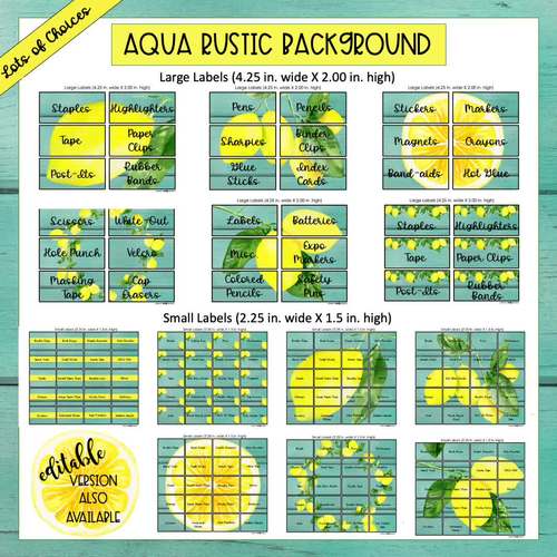 Lemon Classroom Decor Editable Teacher Toolbox Labels | Farmhouse Style